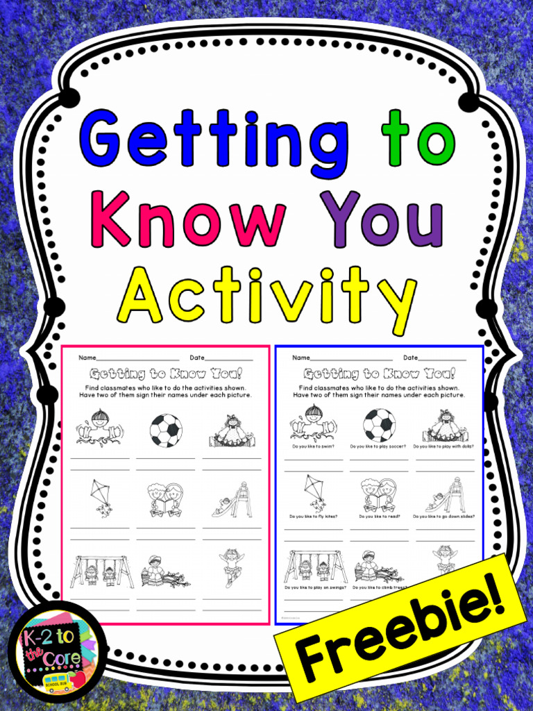 BACKTOSCHOOLACTIVITYGettingto Know You FREEBIE | PDF | Copyright Law