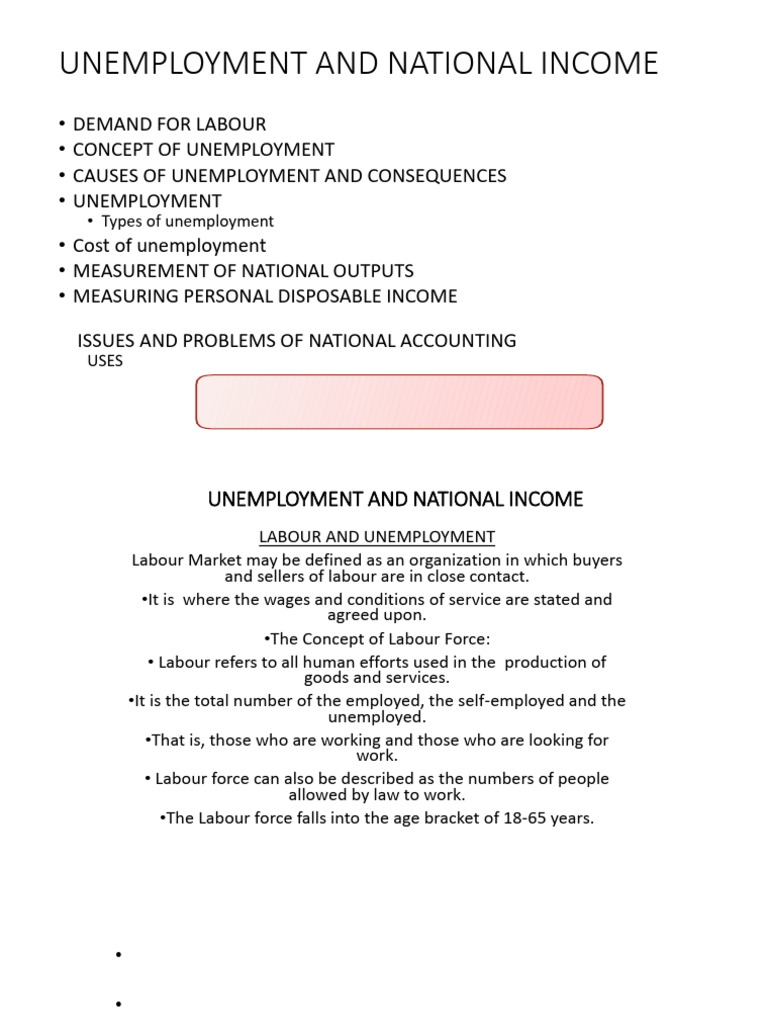 Aem 102 Unemployment and National Income - PDF Sunnywise | PDF | Labour Economics | Unemployment