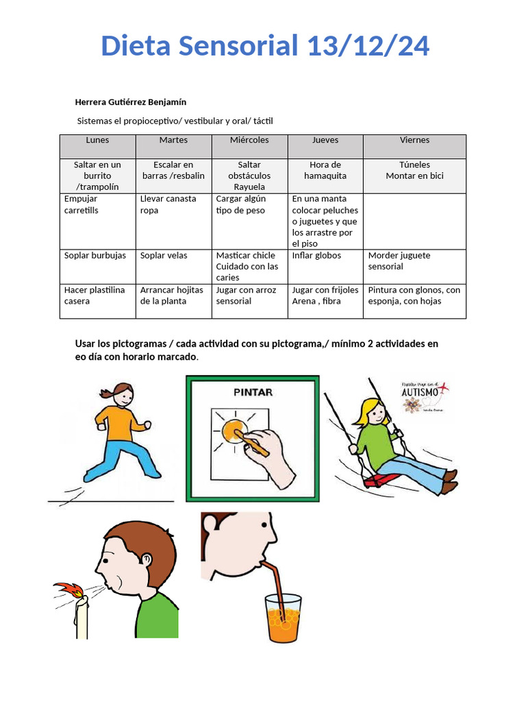 Dieta Sensorial | PDF