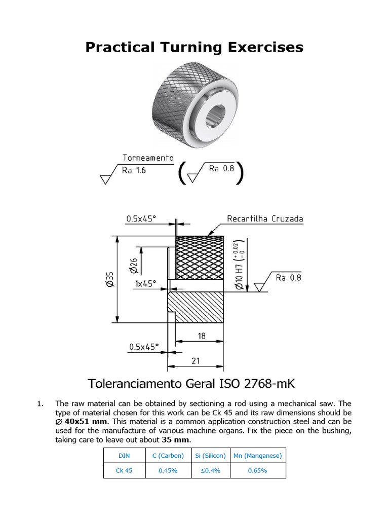 Practical Turning Exercises 1738518499 | PDF | Drilling | Drill