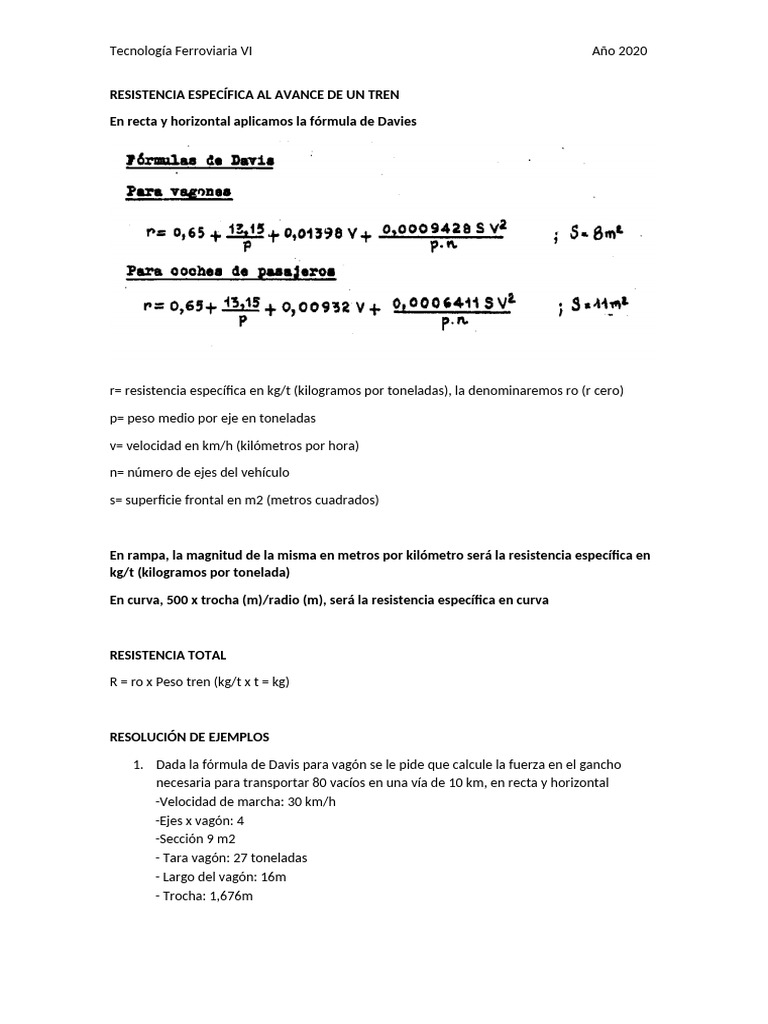 Ejercicio 2 Formula de Davis Enunciado | PDF | Transporte de tierra | Transporte