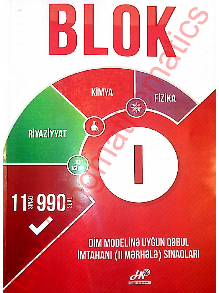 @kingmathematics HƏDƏF 11 Sınaq Blok 1-Ci Qrup | PDF