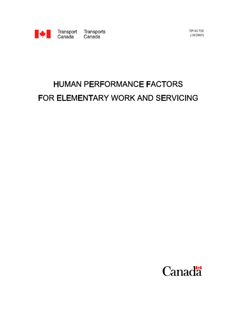 Human Performance Factors | PDF