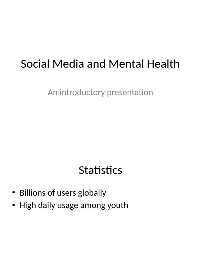 Social Media and Mental Health | PDF