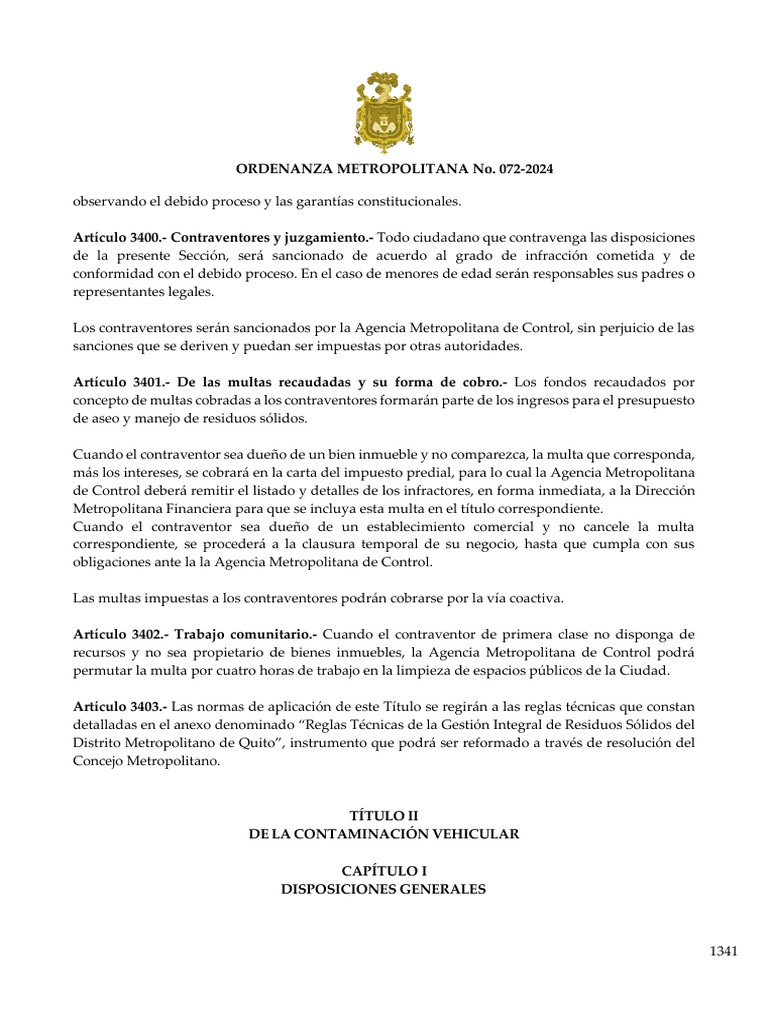 AMT 1341-1359 ORD-072-2024-MET - CÓDIGO MUNICIPAL CODIFICACIÓN (1 ...