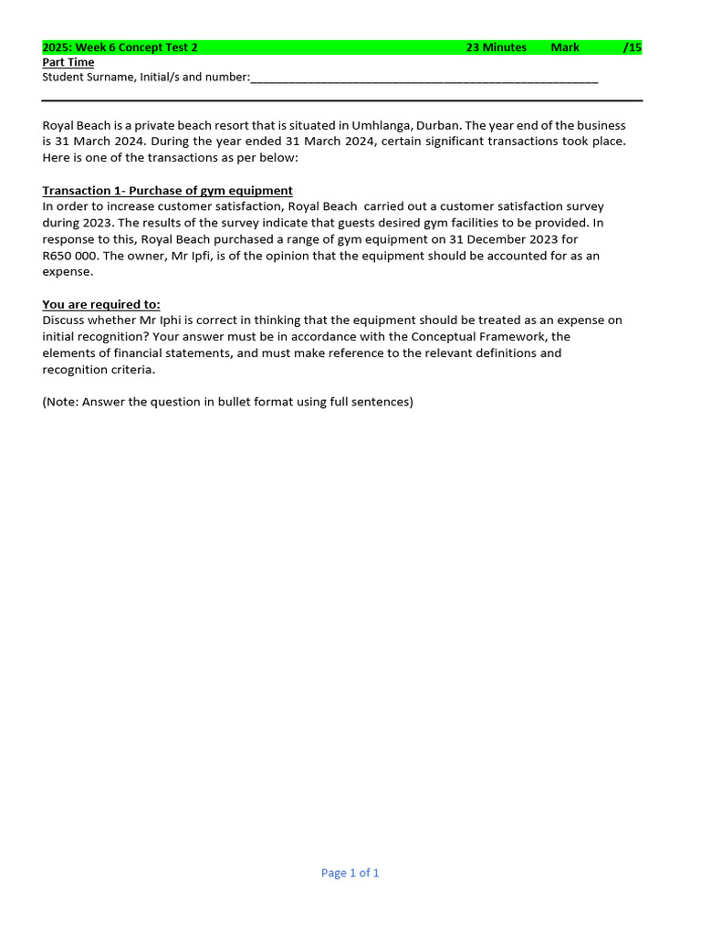 Concept Test 2 Part Time Week 6 | PDF