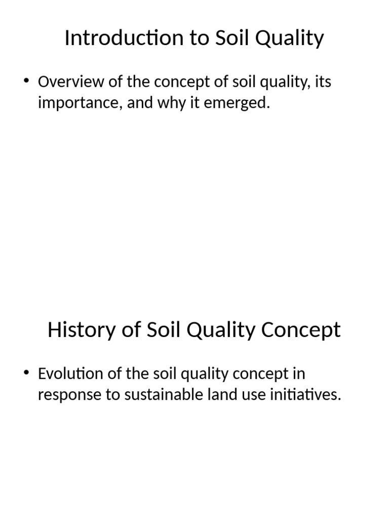 Understanding Soil Quality Concepts | PDF