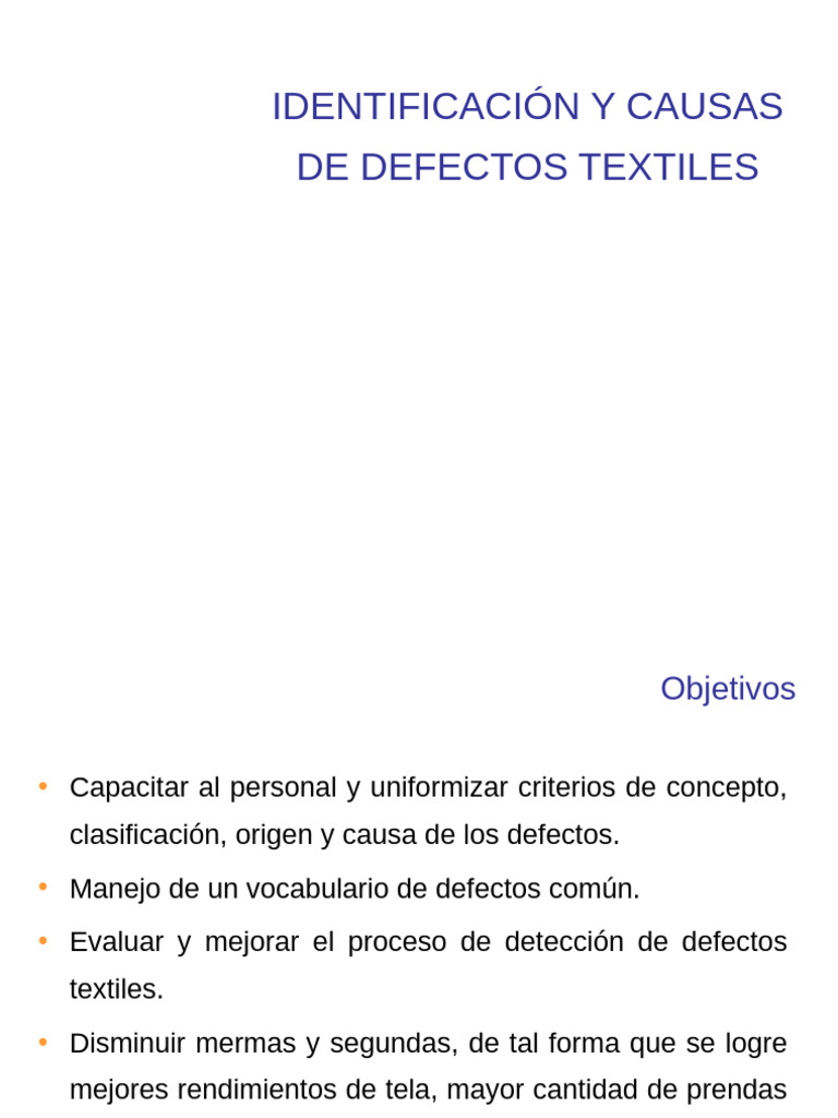 Causas y Soluciones de Defectos Textiles | PDF | Textiles | Longitud
