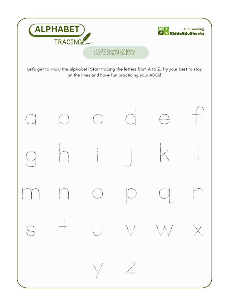Alphabet Tracing Practice A-Z | PDF