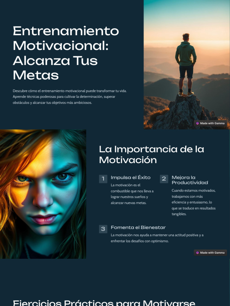 Entrenamiento Motivacional Alcanza Tus Metas | PDF | Motivación | Motivacional