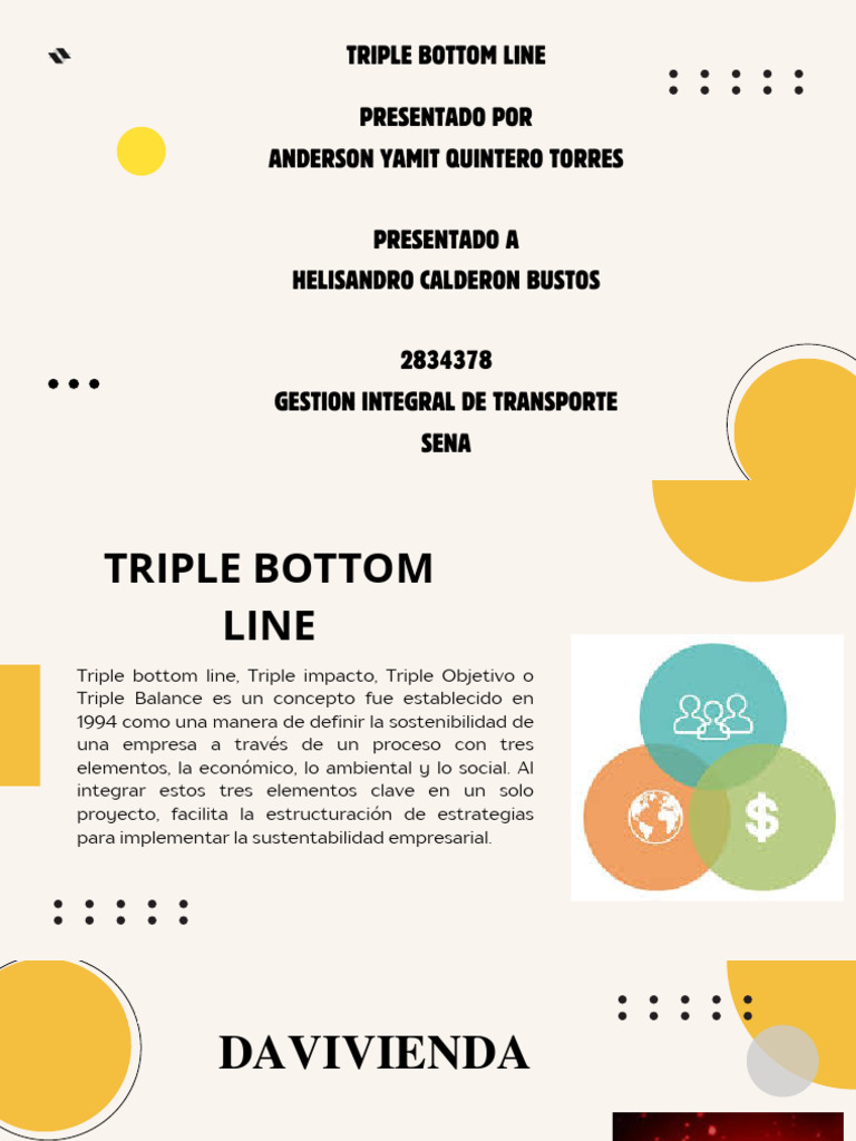Triple Bottom Line en Davivienda | PDF | Sustentabilidad | Bancos