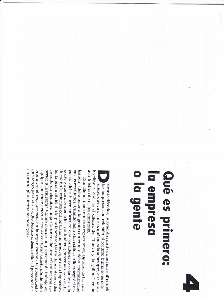 Que Es Primero, Las Personas o La Empresa | PDF