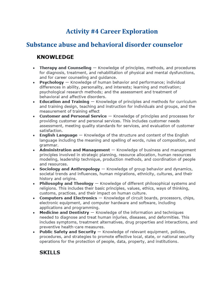 Activity 4 Career Exploration | PDF | Knowledge | Information