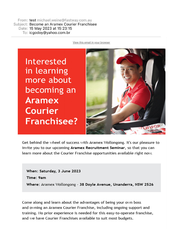 Become an Aramex Courier Franchisee | PDF
