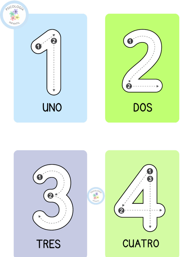 Fichas Numeros 1-20 Motricidad | PDF