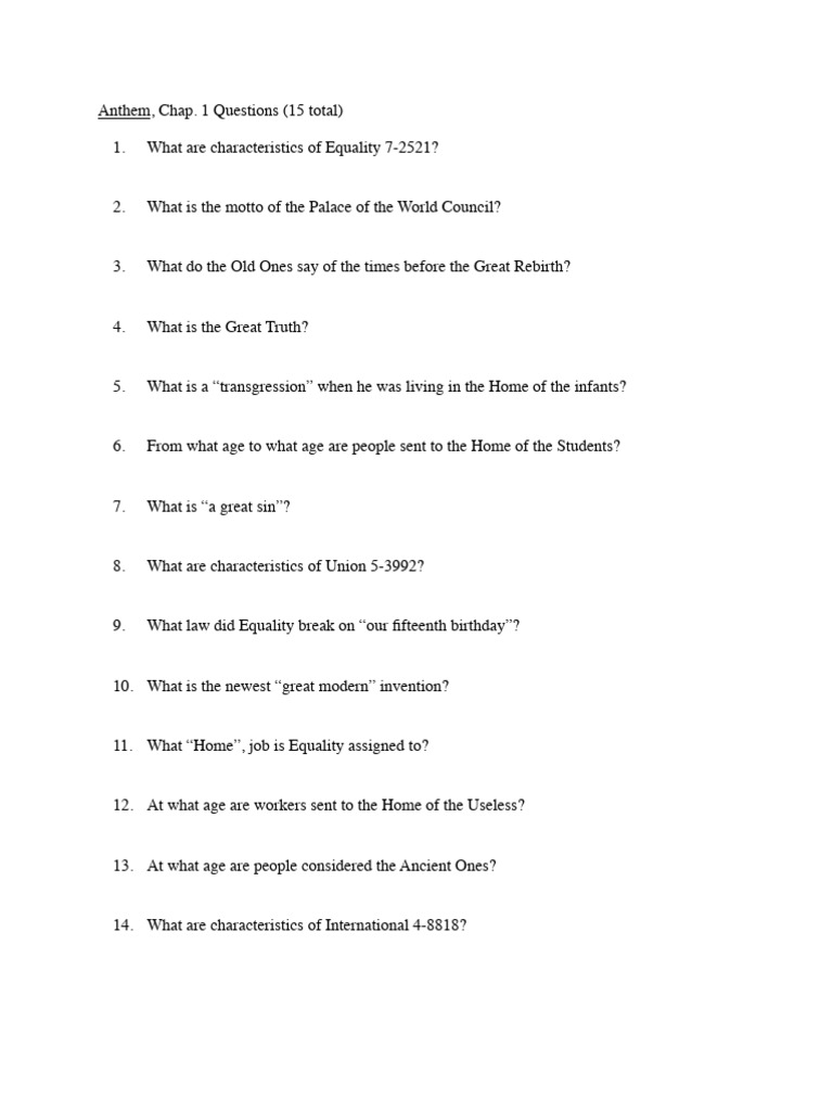 Grisel Rodriguez - Anthem Chap. 1 | PDF