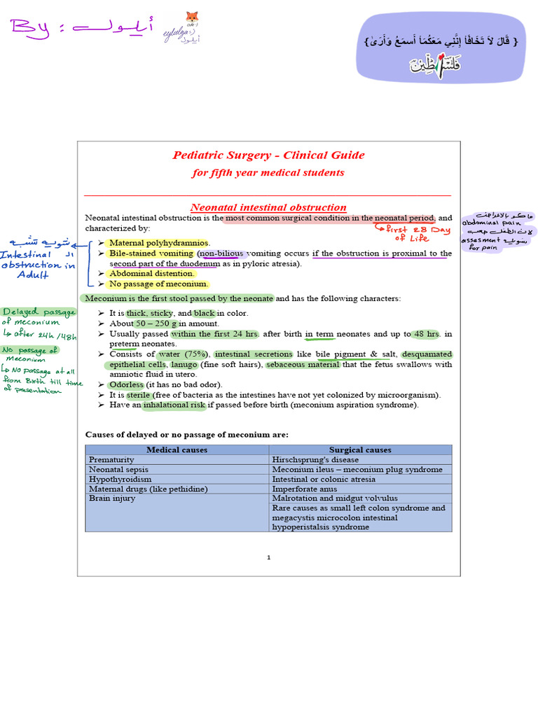 Paediatric Surgery Guide Practical | PDF | Esophagus | Gastroesophageal ...