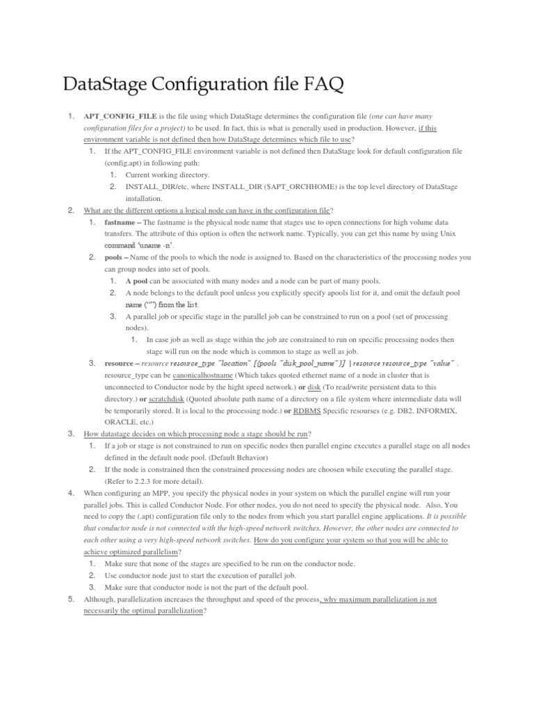 DataStage Configuration File | PDF | Parallel Computing | Sas (Software)