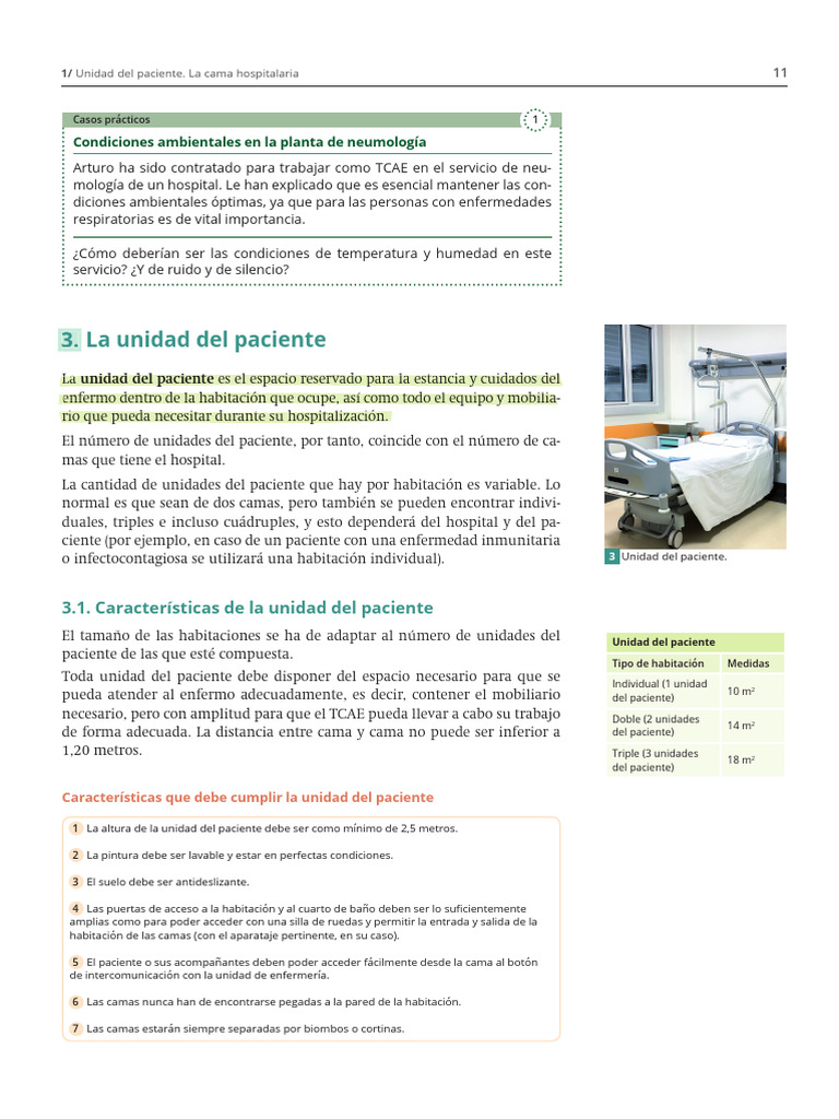 Lectura Unidad Del Paciente | PDF | Hospital | Cama
