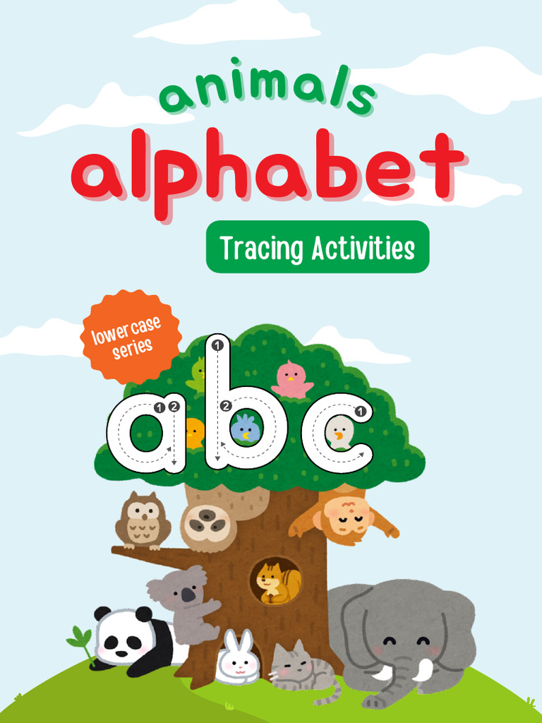 Animals Alphabet Lowercase Tracing Activities Workbook | PDF