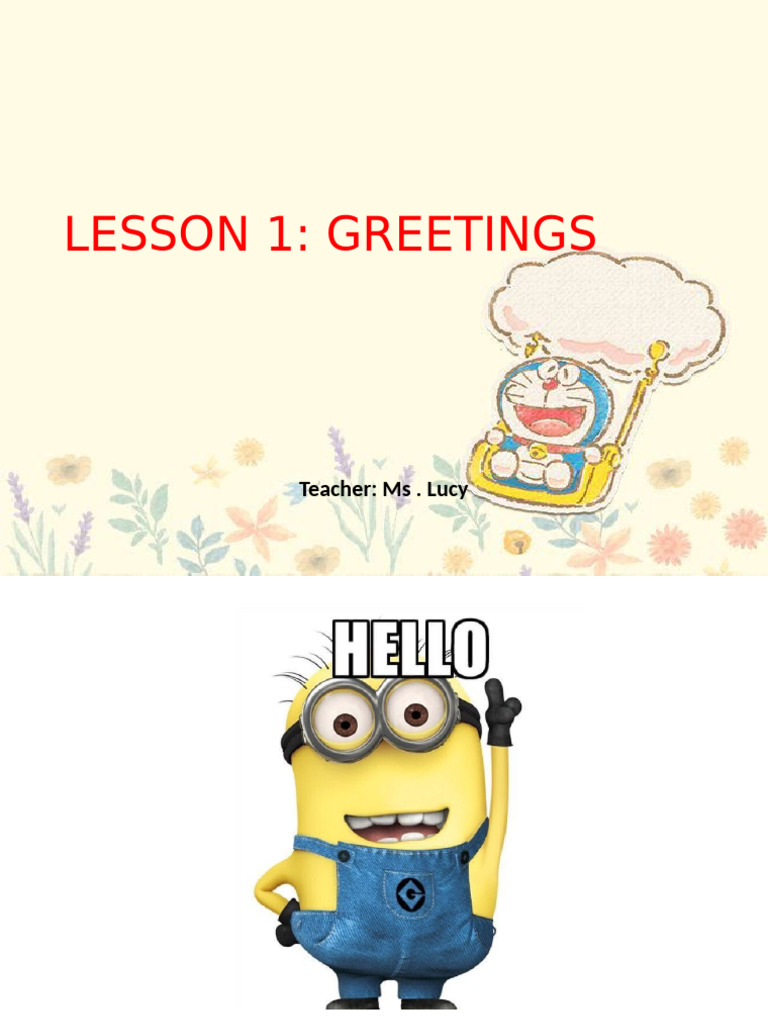Lesson 1 Greetings Pdf