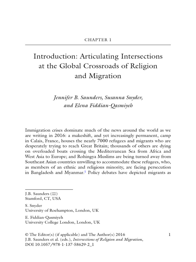 Intersections_of_Religion_and_Migration | PDF | Human Migration ...