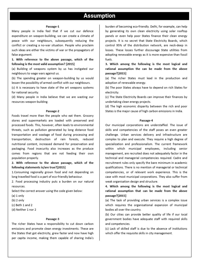 Assumption | PDF | Sustainable Energy | Climate Change