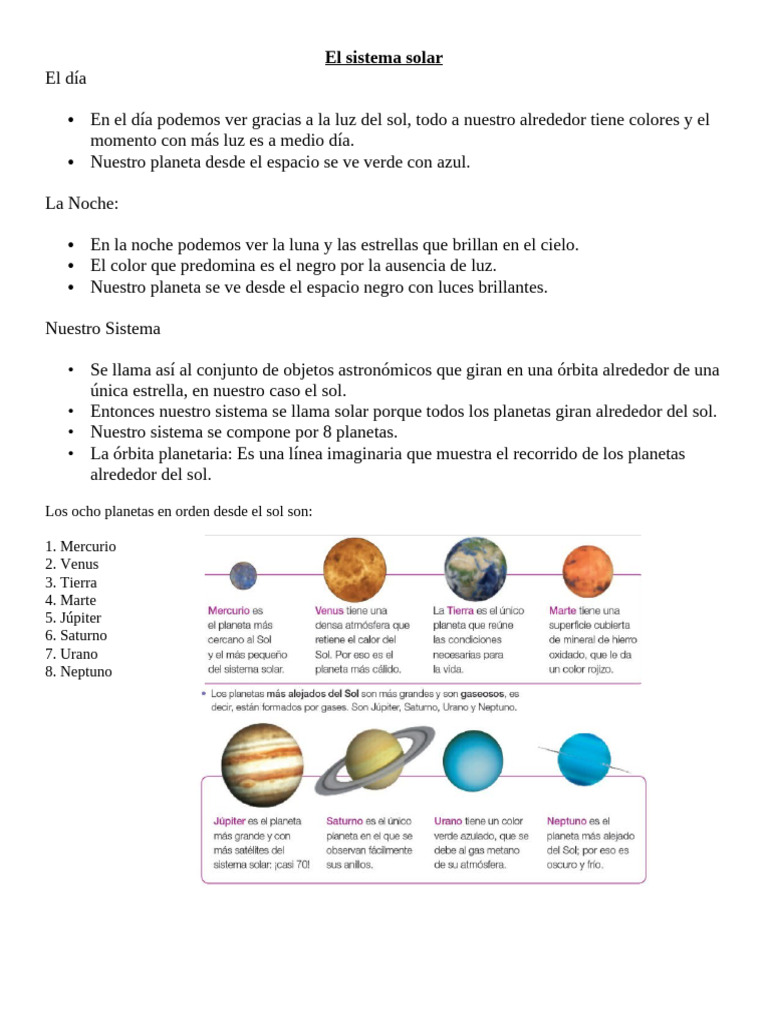 Explorando el Sistema Solar y sus Cuerpos | PDF