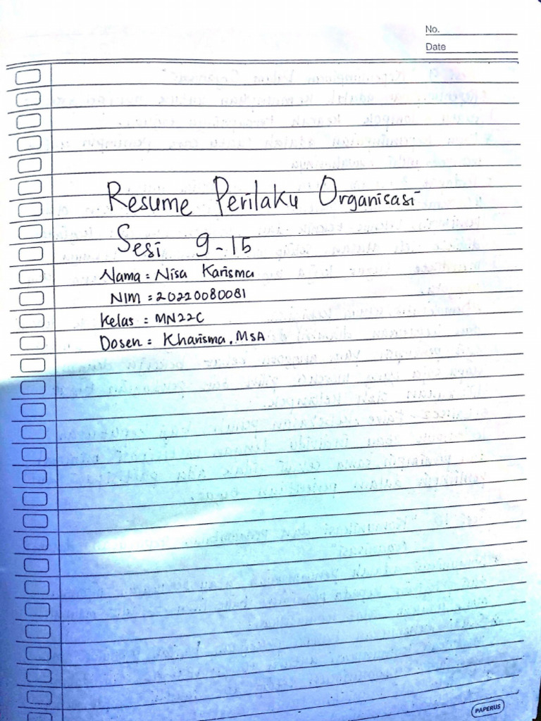 Resume Perilaku Organisasi - Nisa Karisma | PDF
