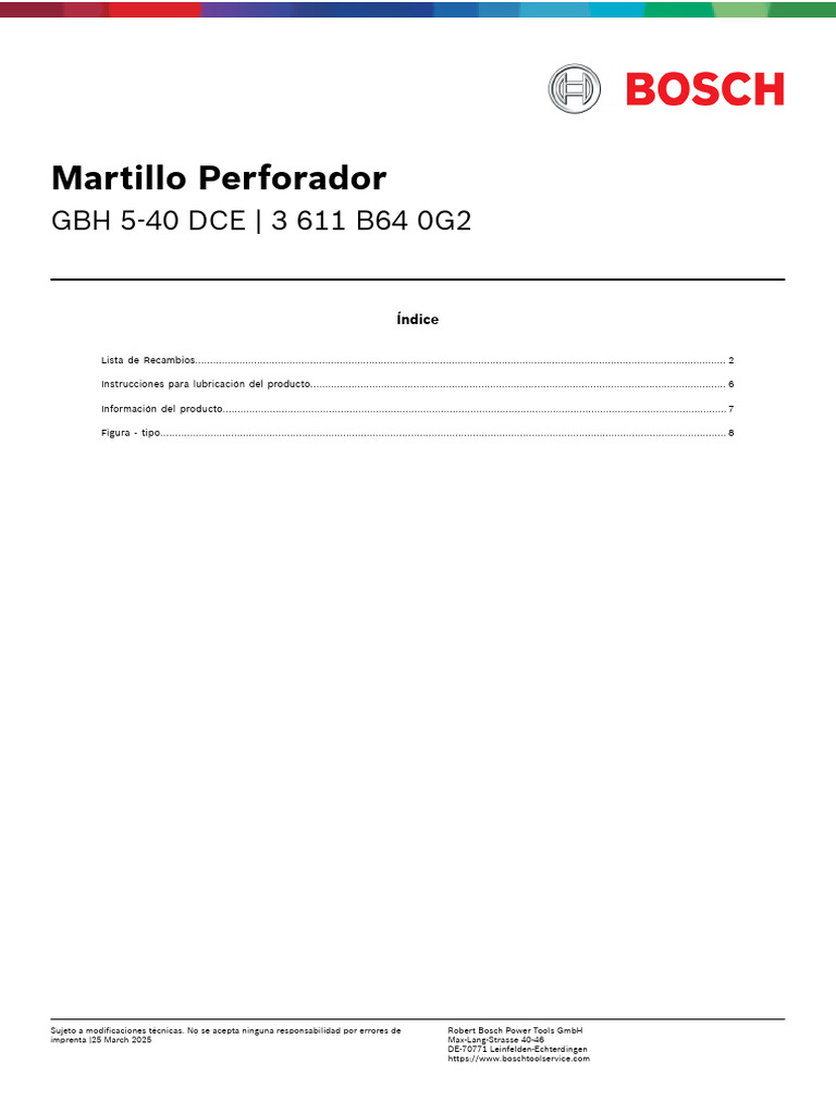 Gbh-5-40-Dce - 3 611 B64 0G2 | PDF | Herramientas | Bienes manufacturados