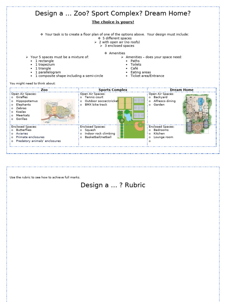 Design a Dreamhouse Project Work | PDF | Area | Geometry