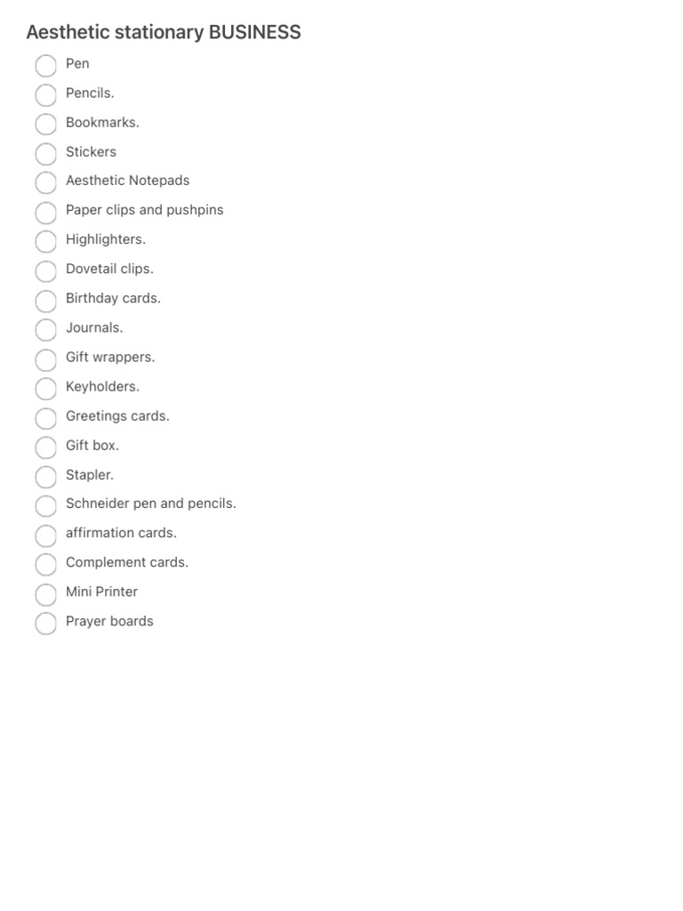Aesthetic Stationary BUSINESS | PDF