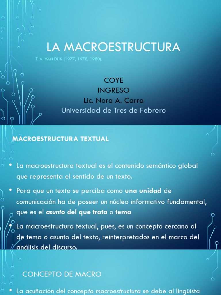 Macroestructura Textual y Macrorreglas | PDF | Comprensión lectora ...