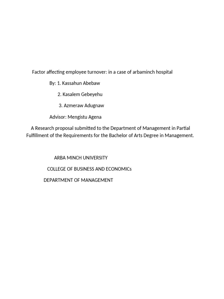 Factor Affecting Employee Turnover - Docx AAAAA | PDF | Turnover (Employment) | Employment