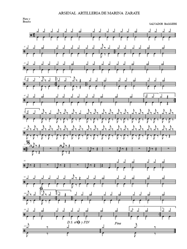 Arsenal Zarate Plato y Bombo | PDF