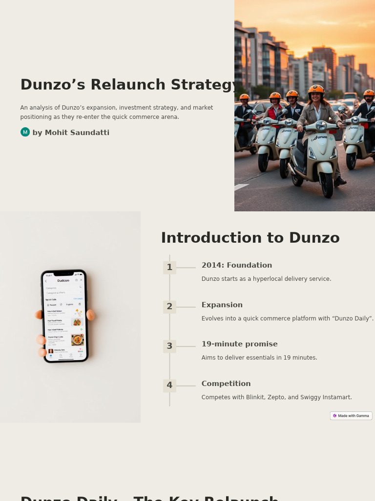 Dunzos Relaunch Strategy | PDF | Marketing | Retail
