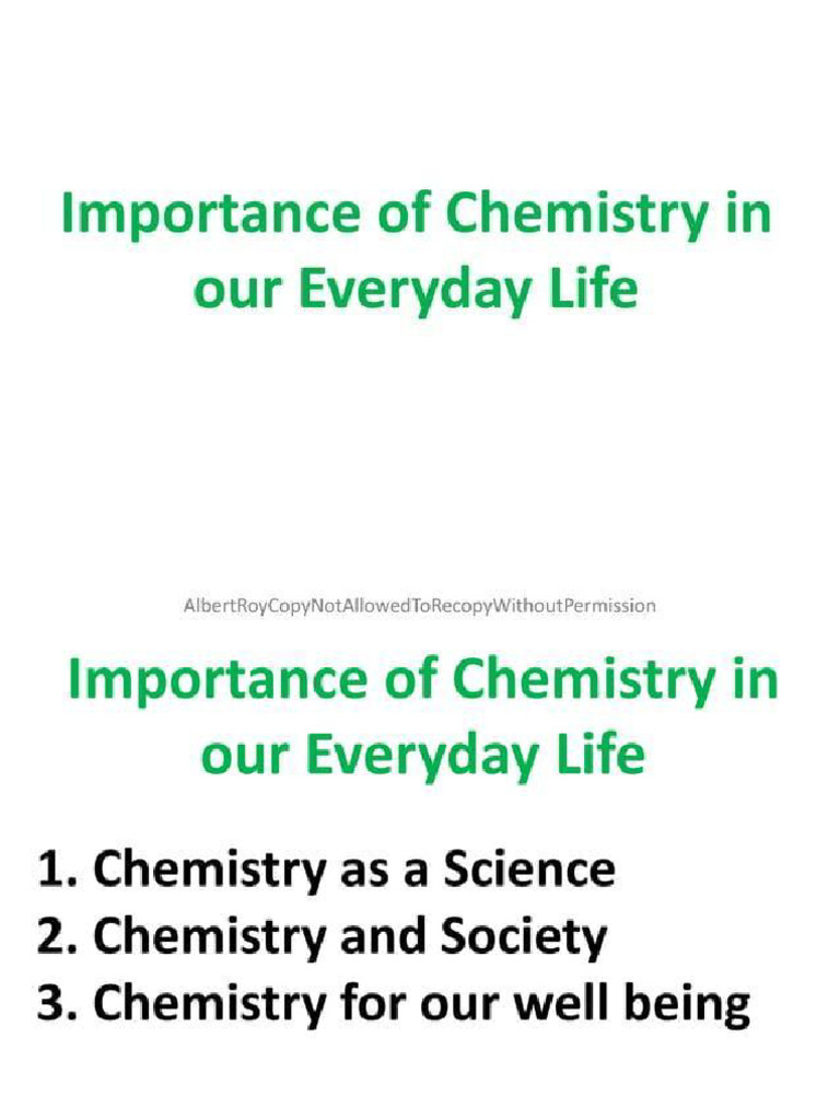 Importance of Chemistry | PDF