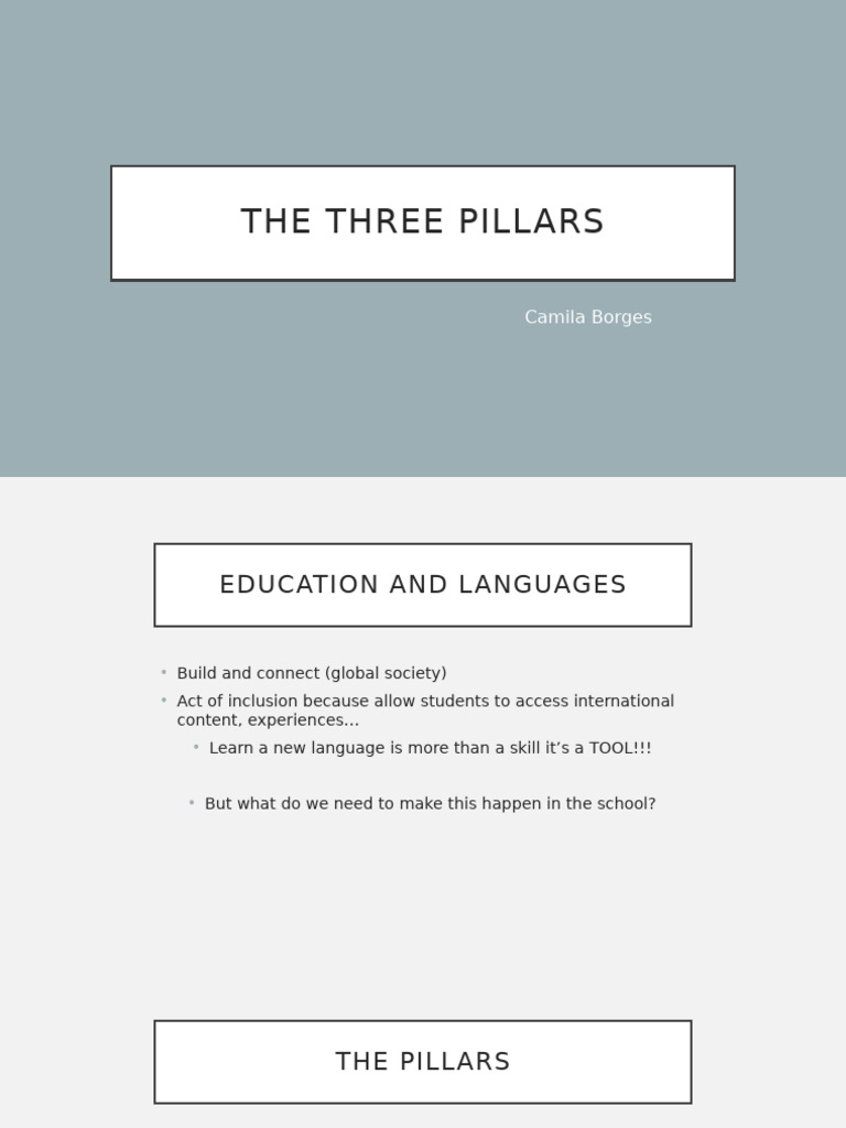 The Three Pillars | PDF
