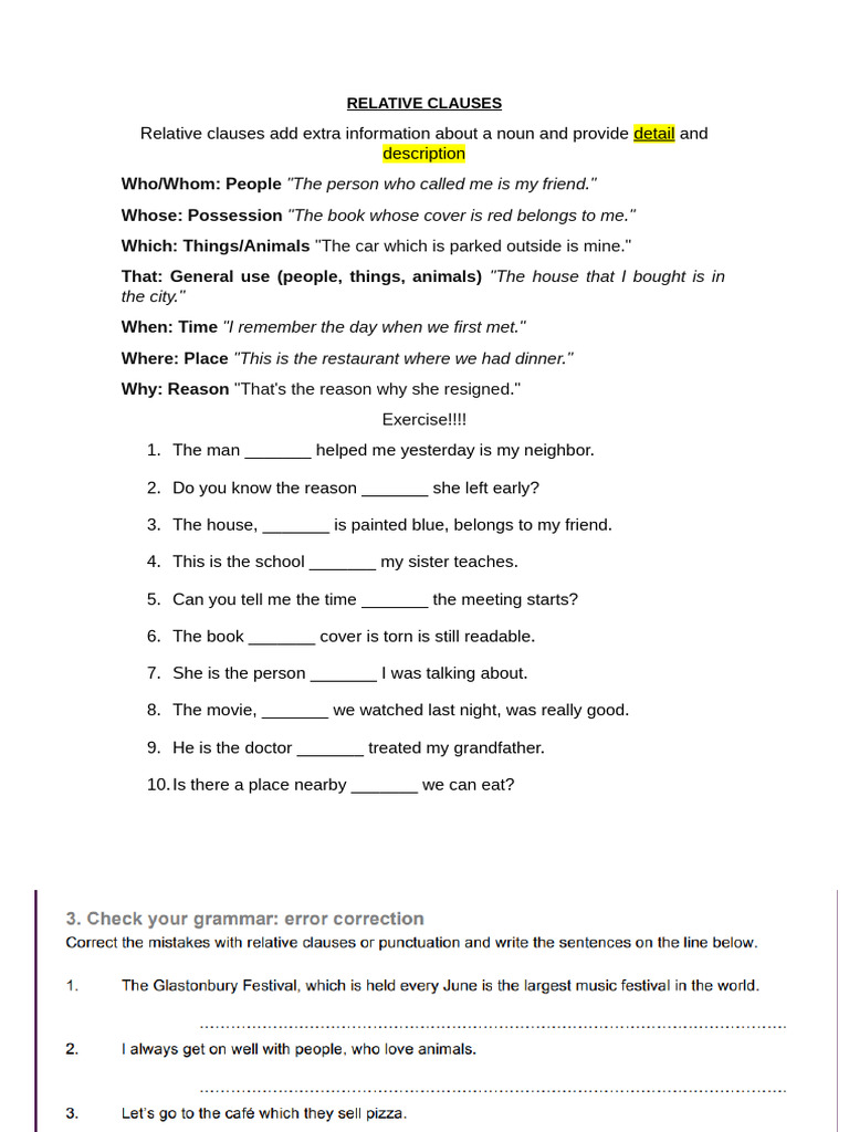 Relative Clauses | PDF