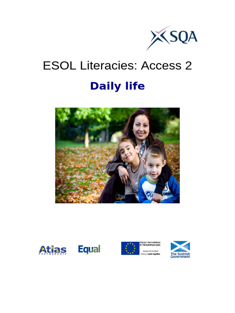 ESOL Literacies Access 2 Daily Life | PDF | Workweek And Weekend