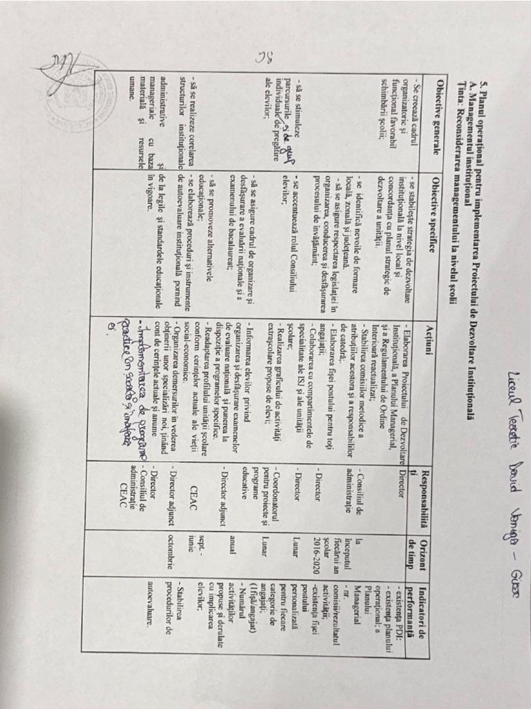 Plan Managerial - Ghegu Ramona | PDF