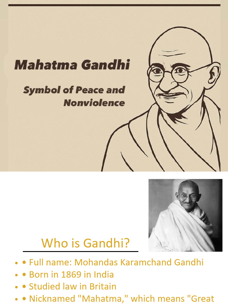 Mahatma Gandhi Presentation GoldFont PDF | PDF
