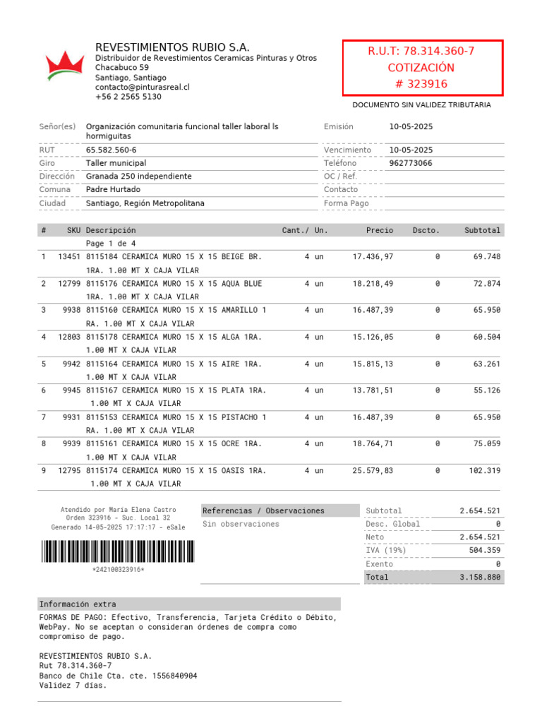 Real Invoice 323916 | PDF | Tarjeta de débito | Business
