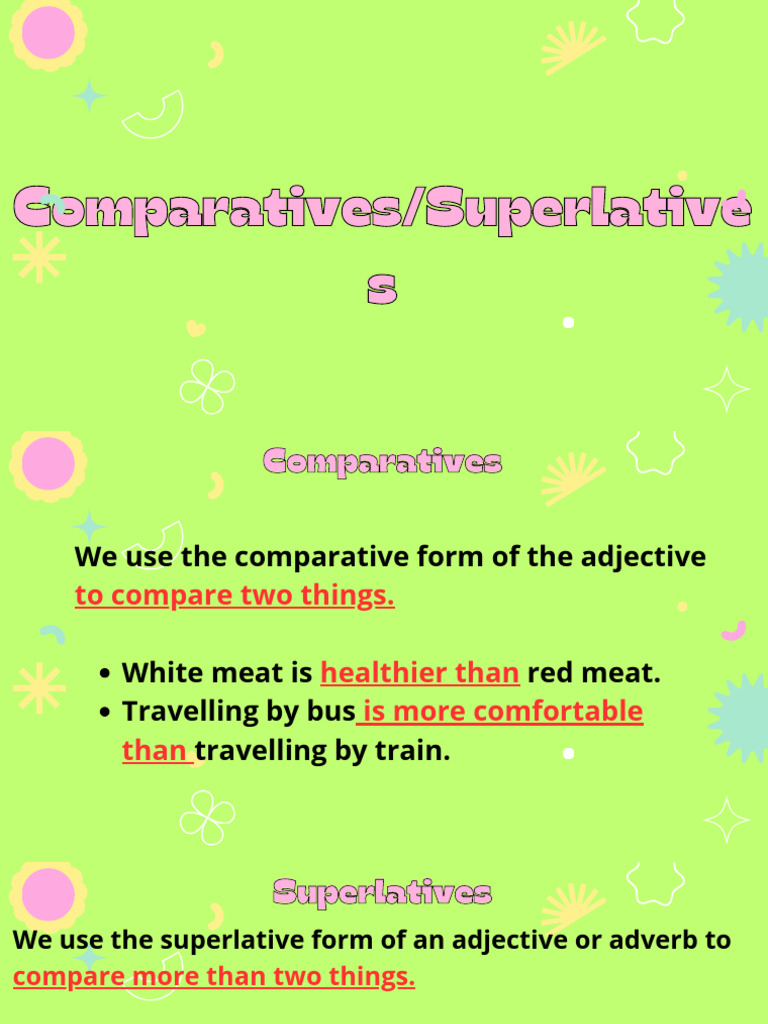 Comparatives Superlatives | PDF