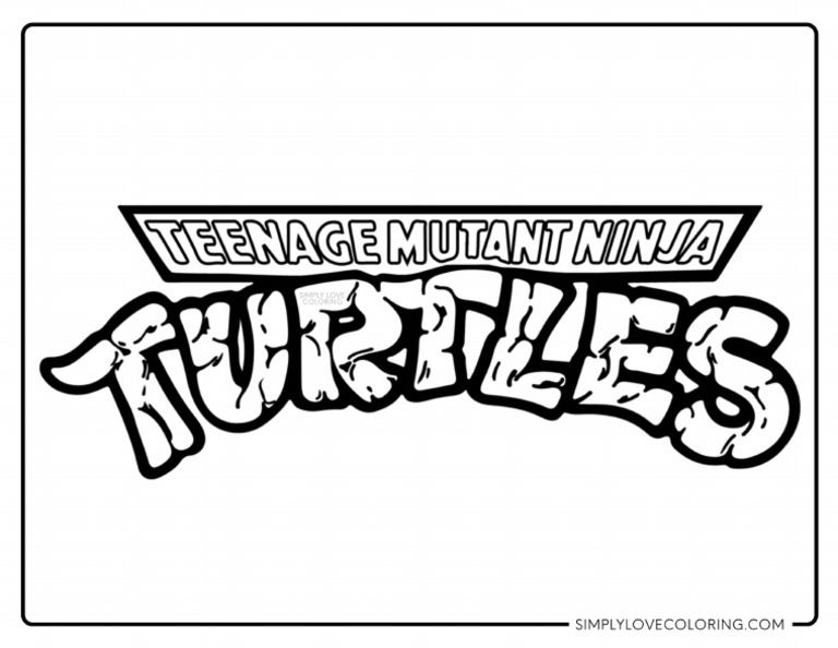 Logo Teenage Mutant Ninja Turtles Logo Ninja Turtles Coloring Pages | PDF