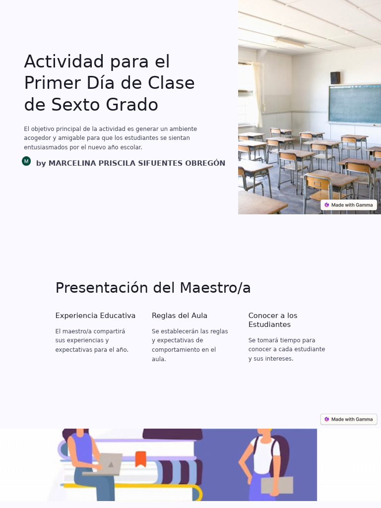 Actividades para el Primer Día 6to Grado | PDF | Aprendizaje