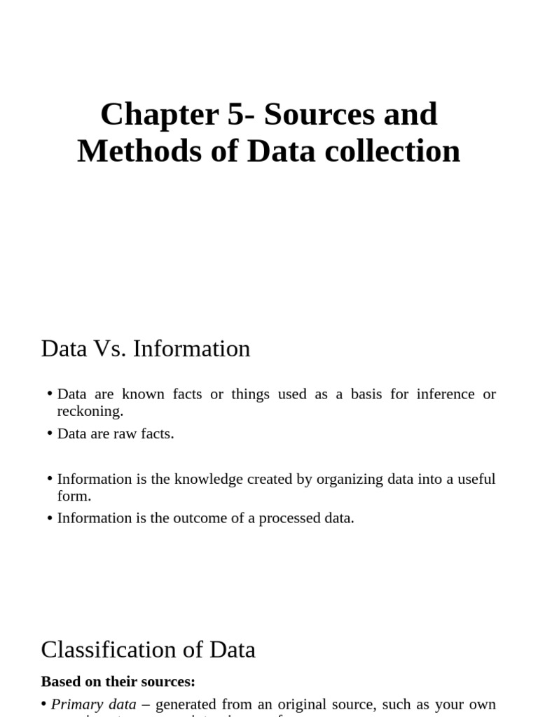 Research Chapter 5 Data Collection | PDF | Sampling (Statistics ...