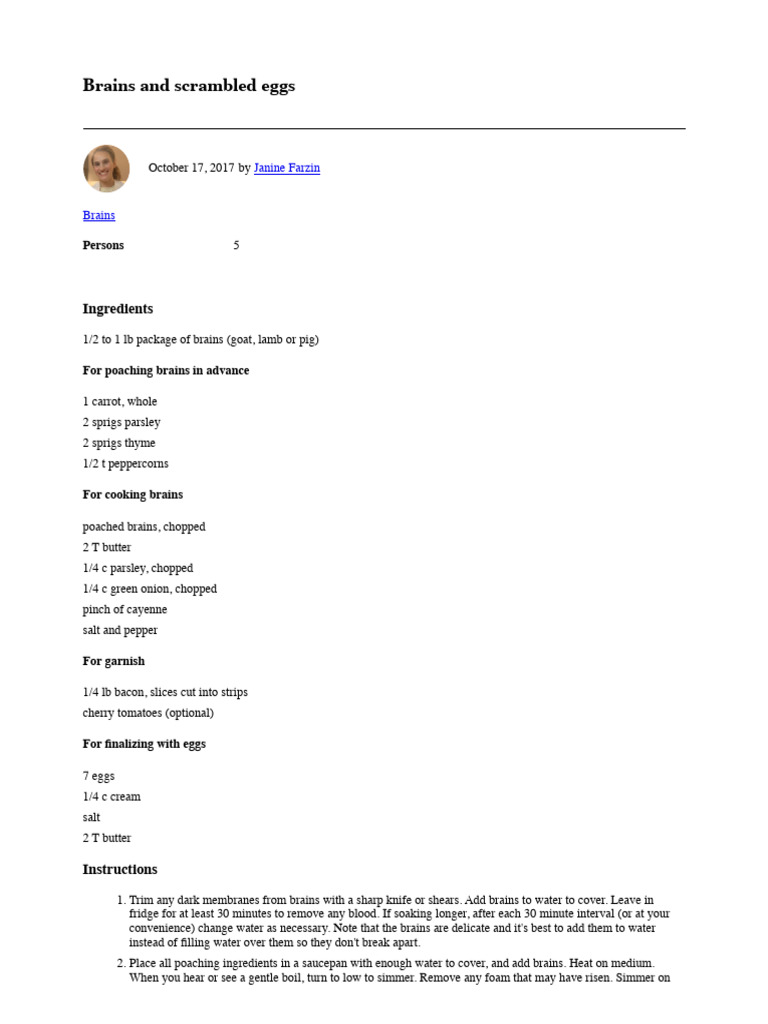 Brains and scrambled eggs | PDF