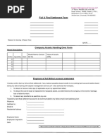 Full and Final Settlement Letter Format | PDF
