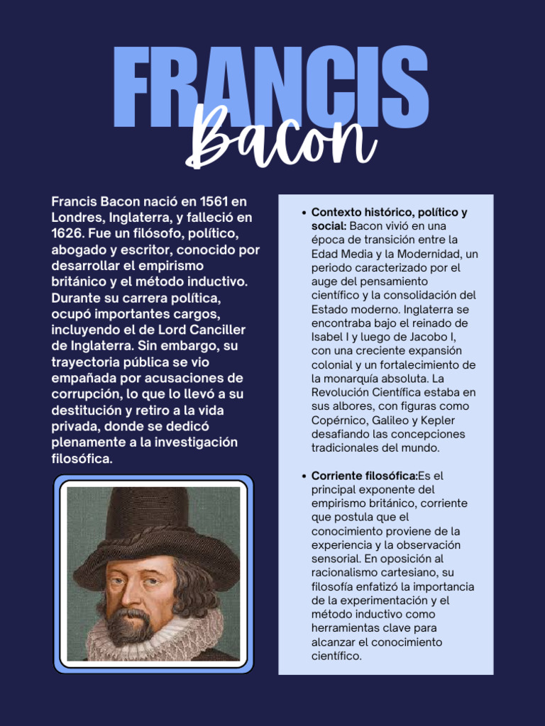 Francis Bacon | PDF | Francis Bacon | Conocimiento